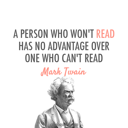 Mark Twain Quote About Reading Read Books Cq